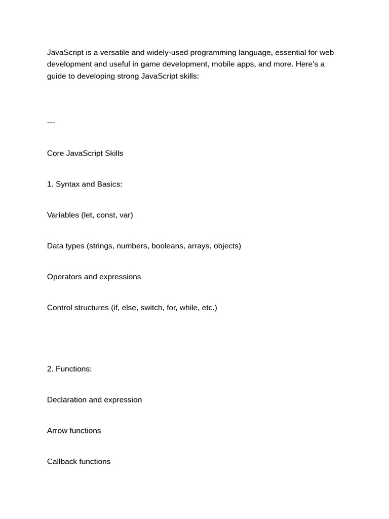 JavaScript Is A Versatile and Widely-Used Programming Language ...