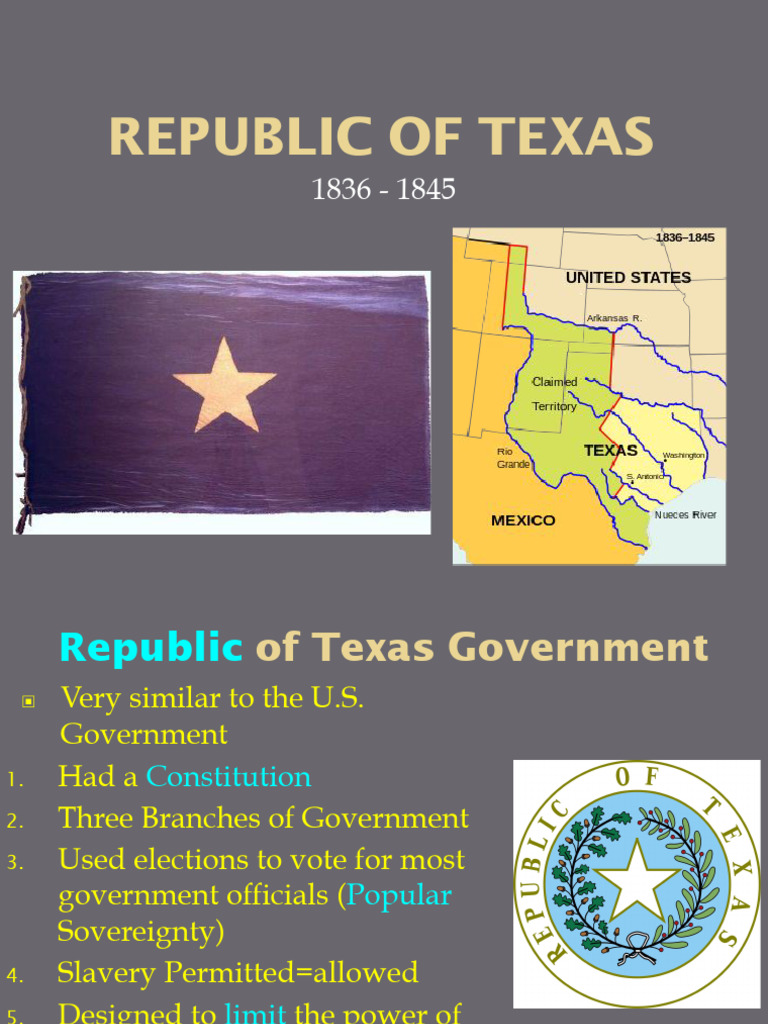 TEXAS Republic of Texas | PDF | Texas | The United States