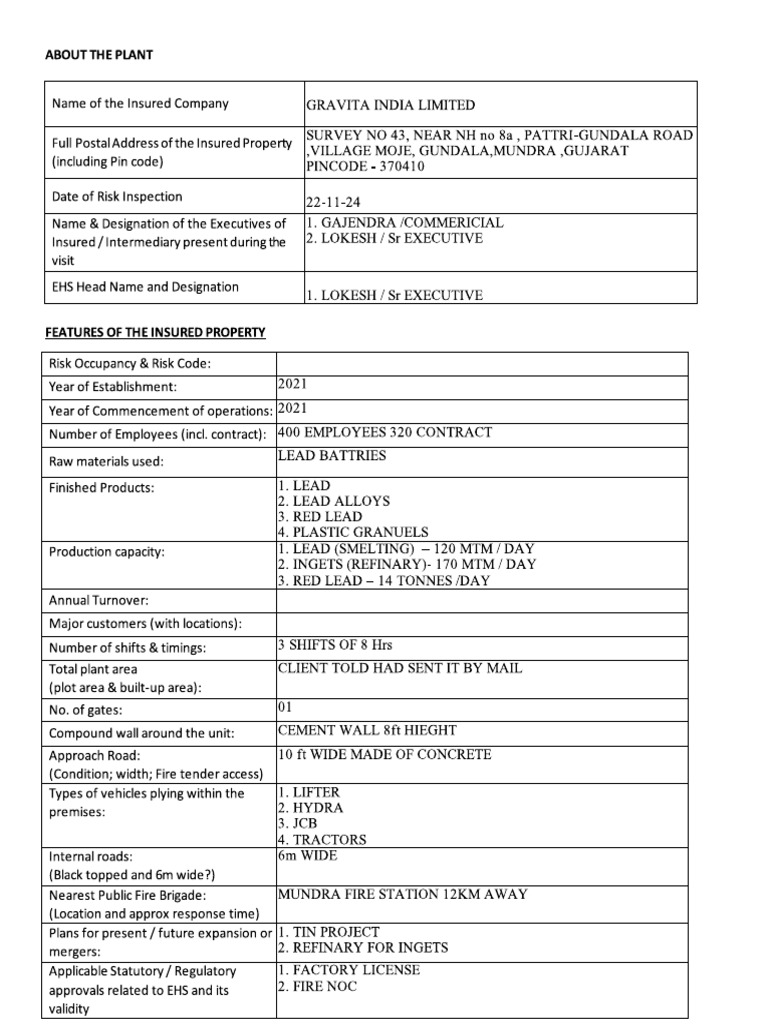 risk inspection | PDF