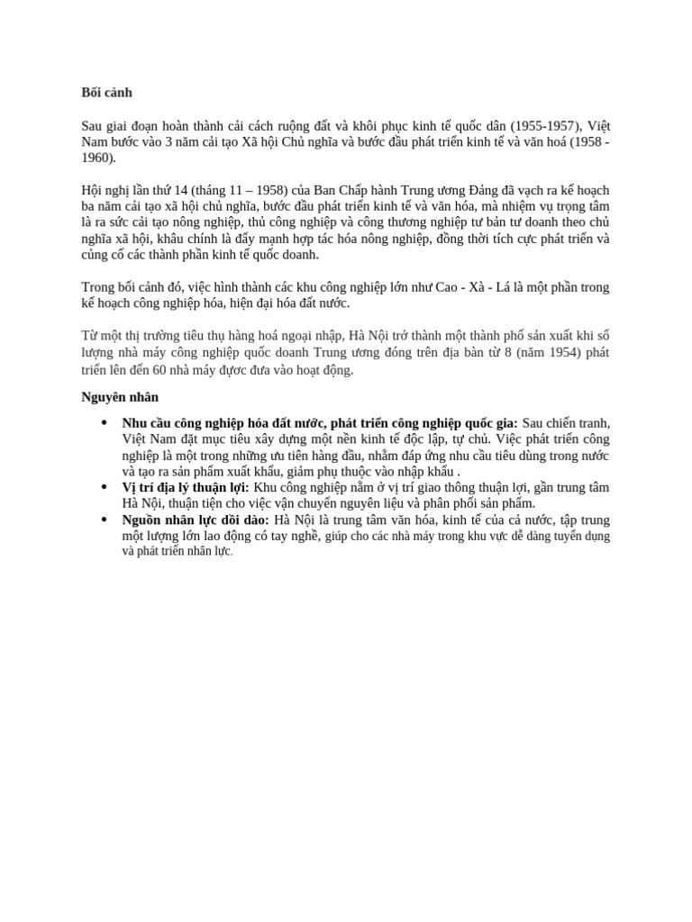 Bối cảnh KCN | PDF