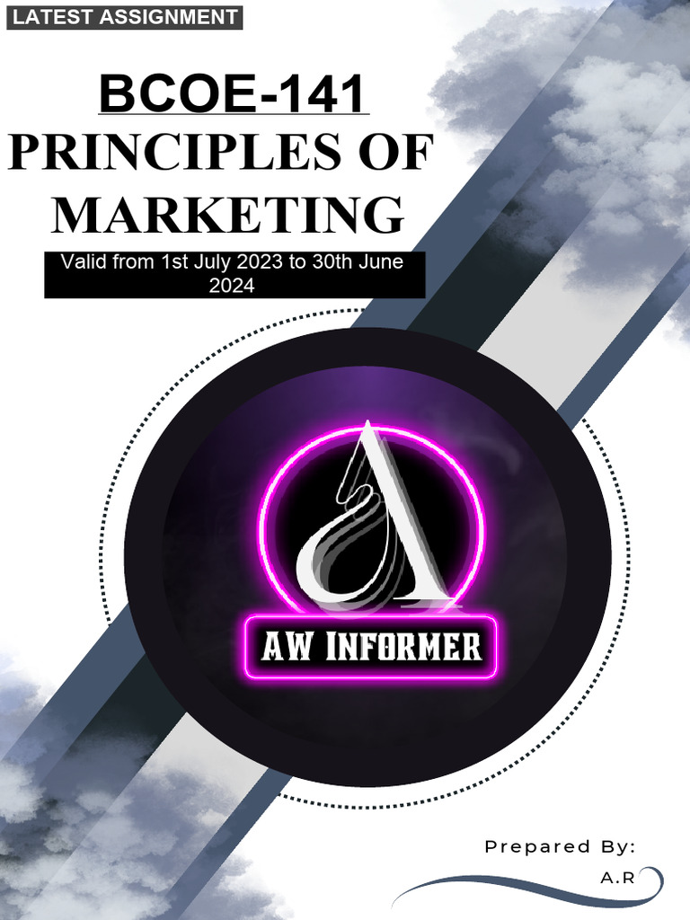 Bcoe 141 Solved Assignments by Aw - Informer | PDF | Market Segmentation | Marketing