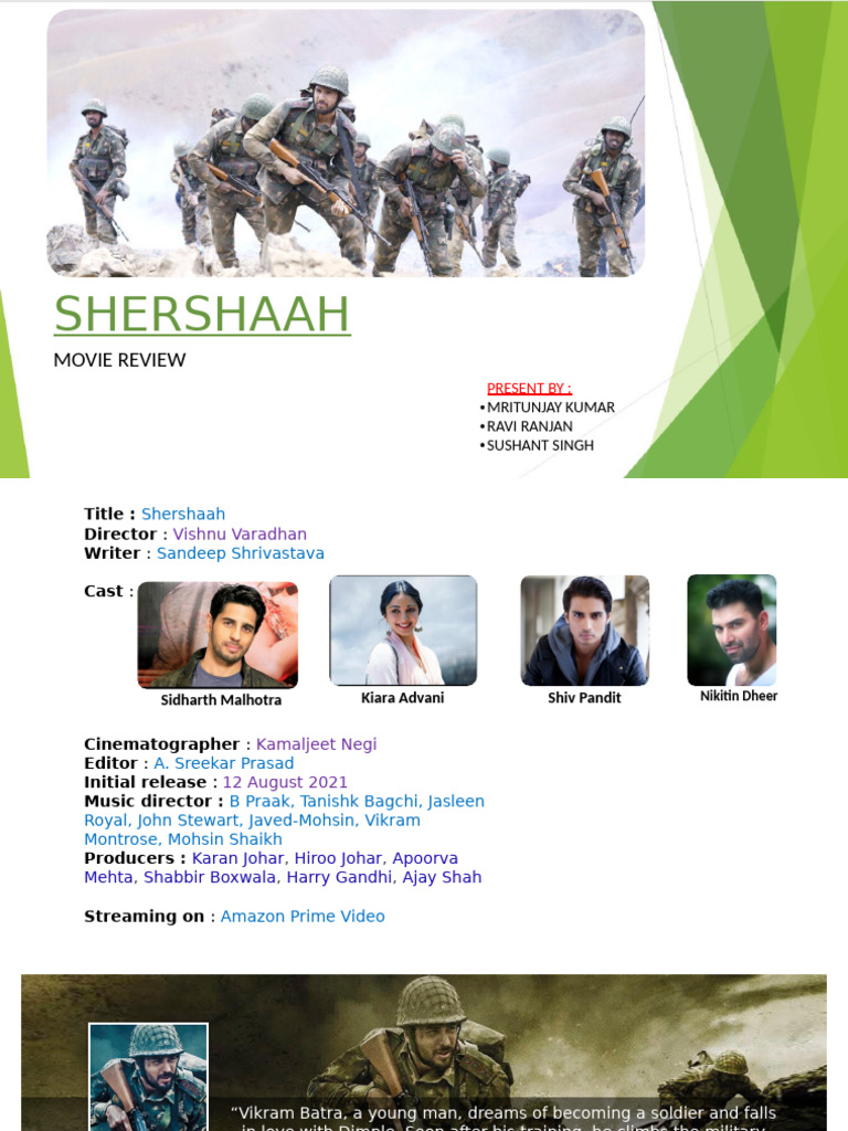 Shershaah Movie Review and Insights | PDF | Cinema Of India