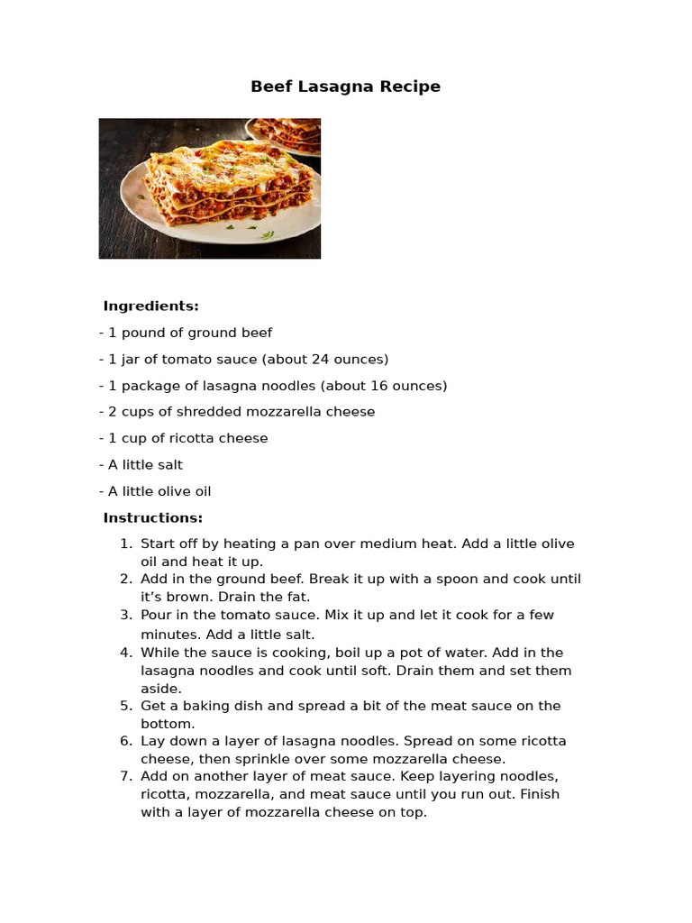 Recipe | PDF