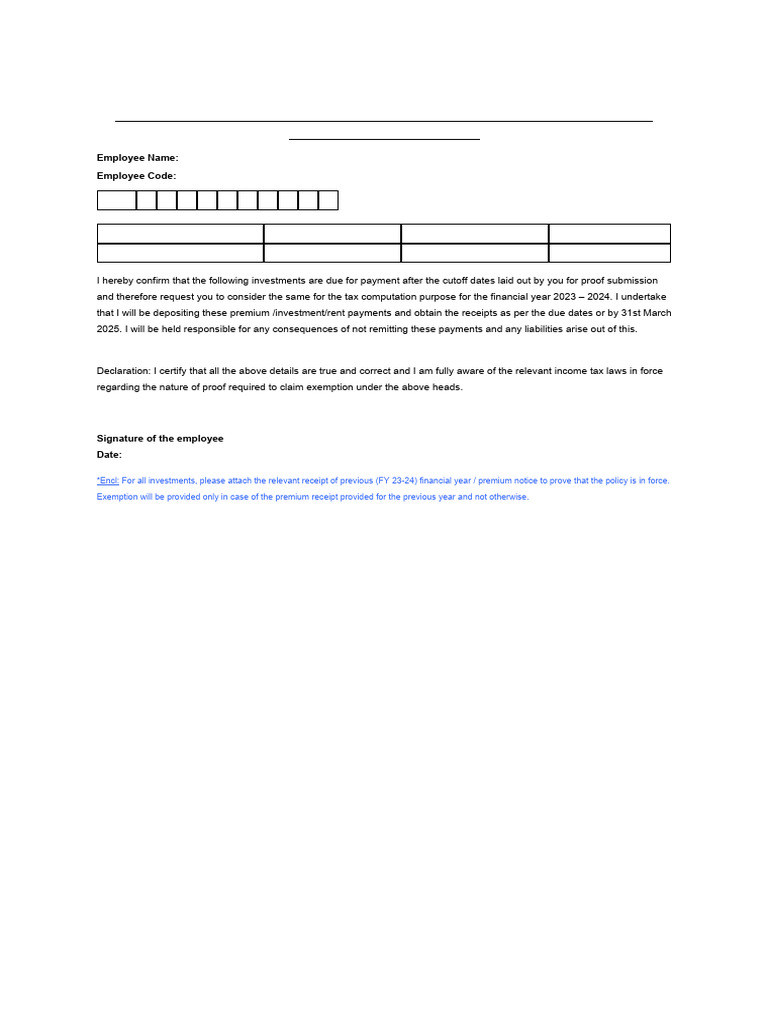 Tax Proof Forms | PDF