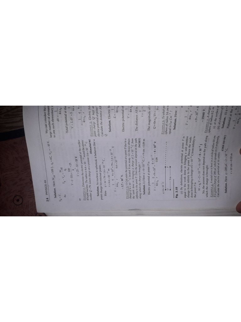Chapter 2 Electric Potential and Capacitance Extra Questions | PDF