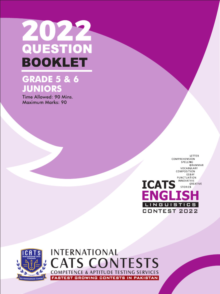 2022question Paper English Grade 5-6.cdr | PDF