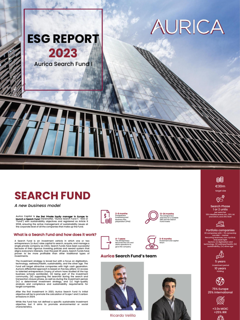 ESG FY23 Report Search Fund | PDF | Investing | Economies