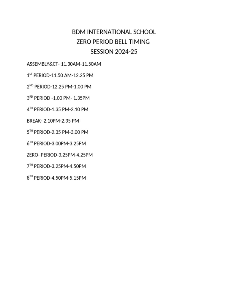 Remedial Bell Timing-1 | PDF