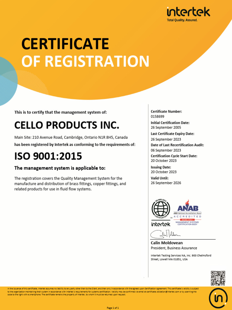 New ISO Cert | PDF | Certification