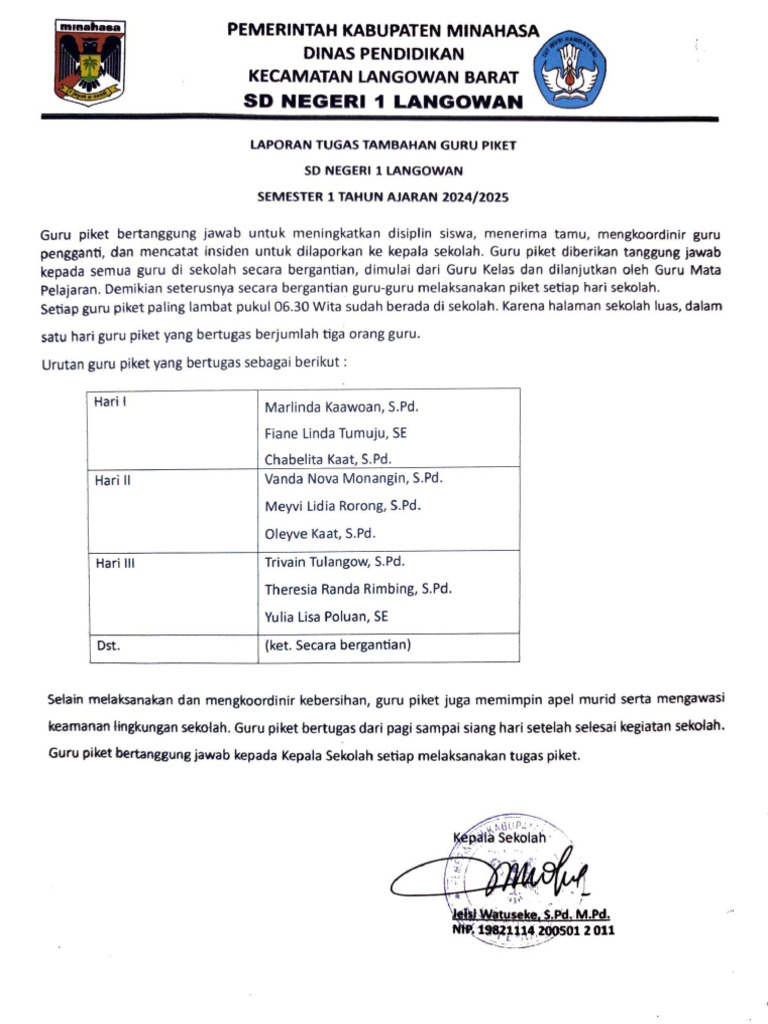 Tugas Piket PMM | PDF