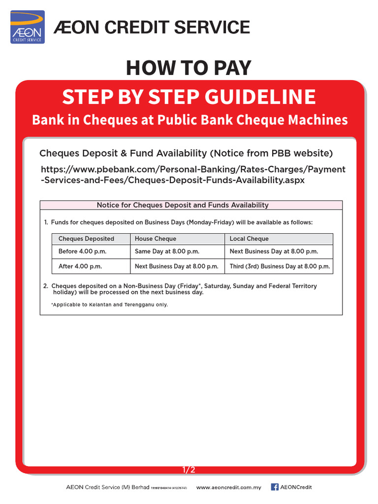 Public Bank in Cheque Machines Eng | PDF