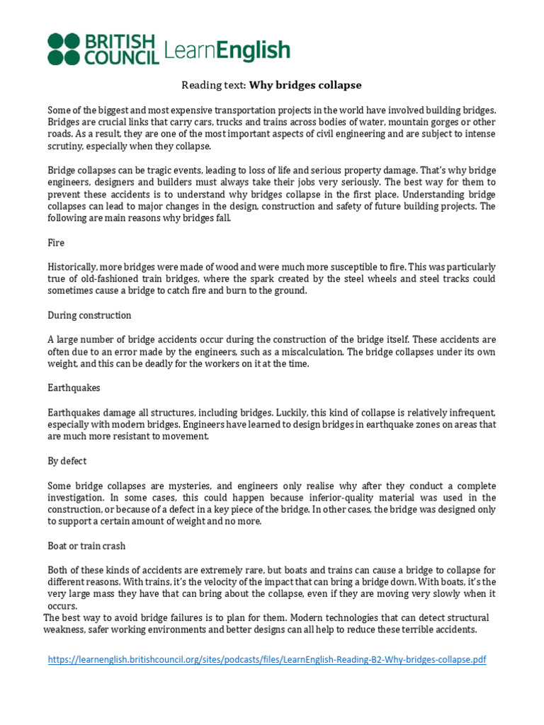 Causes of Bridge Collapses Explained | PDF | Bridge | Train