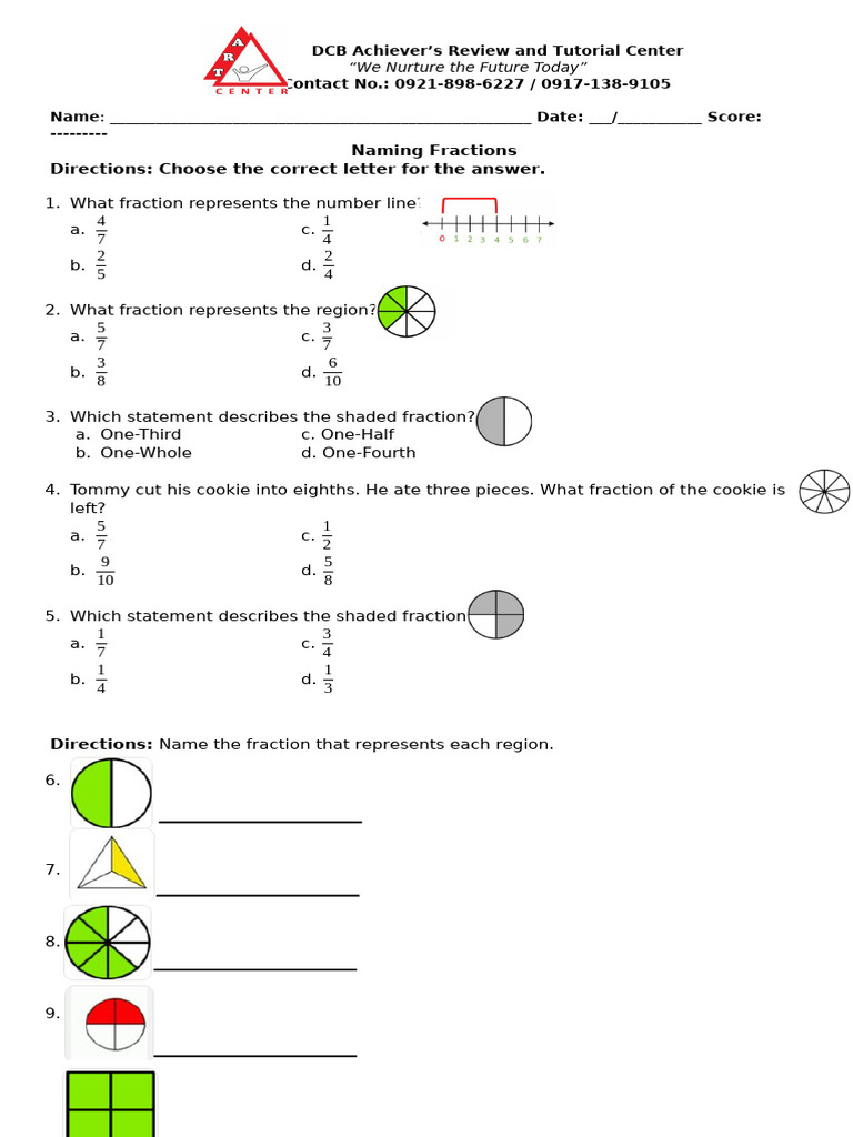 Naming Fractions | PDF