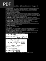 Class 12 Electrochemistry Short Notes | PDF