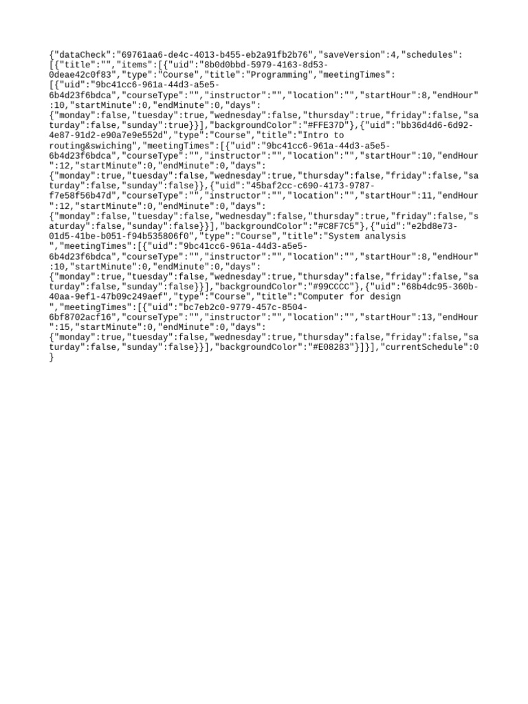 Schedule Csmo | PDF