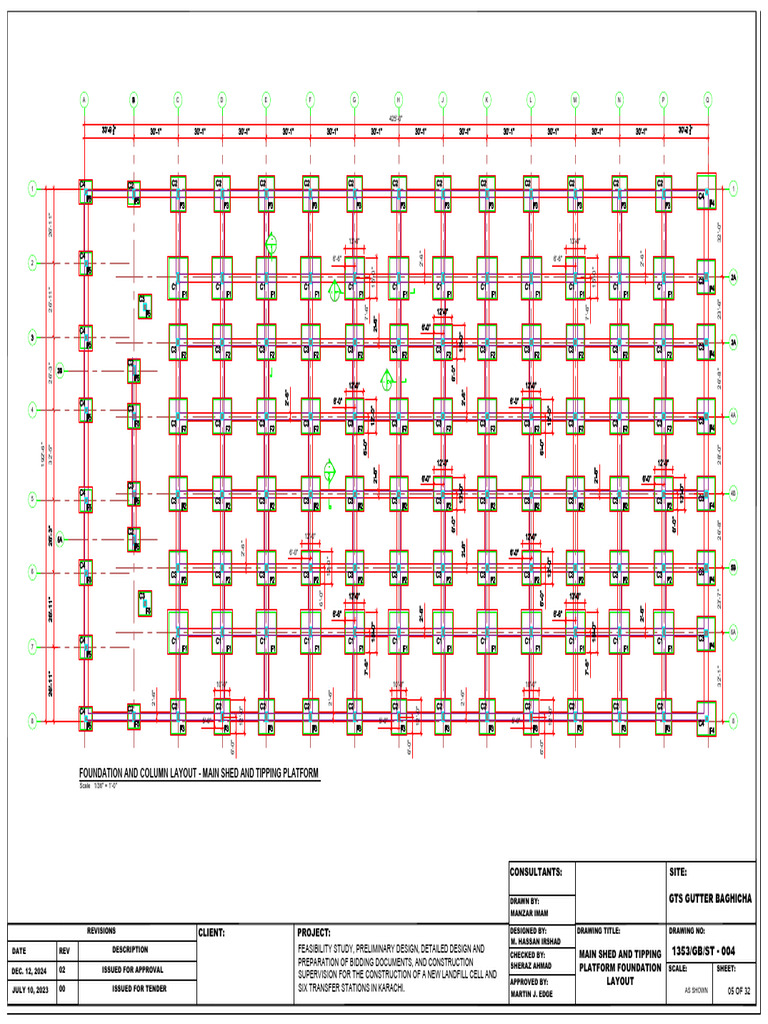 STR Drawings Gutter Baghicha v4 Foundation DWG | PDF | Civil ...