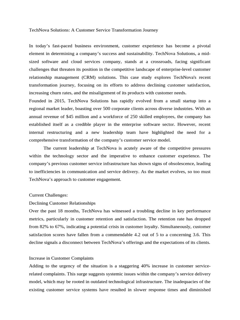 TechNova Solutions | PDF | Employee Retention | Business