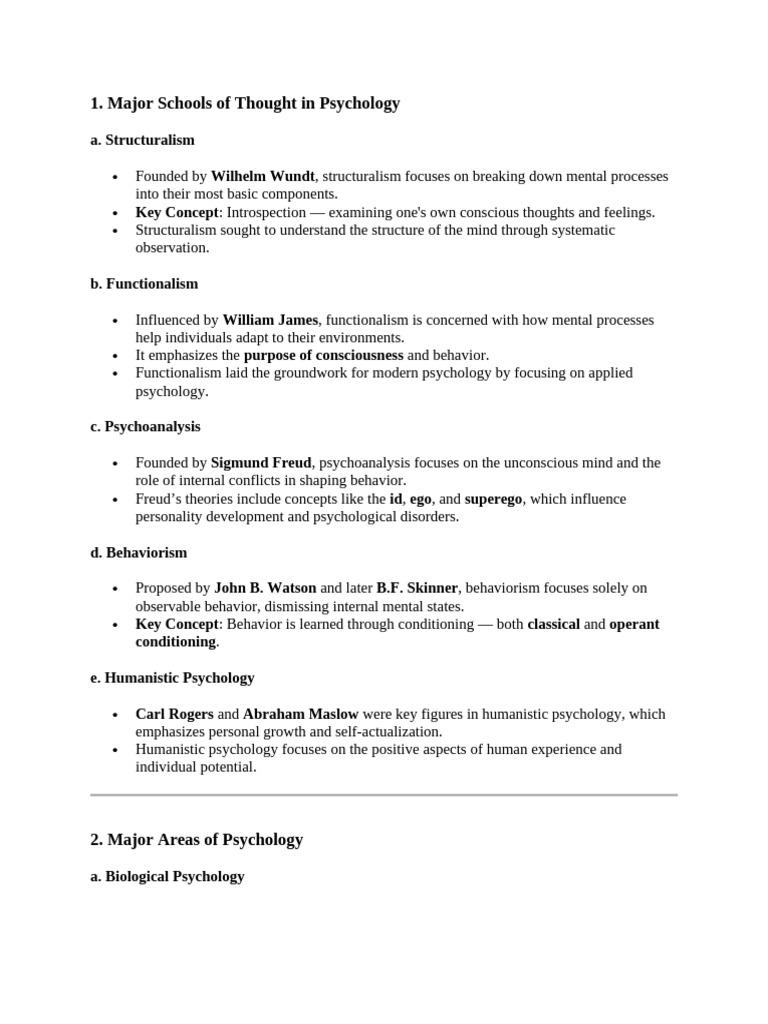 Overview of Psychology Theories and Methods | PDF | Psychology | Cognition