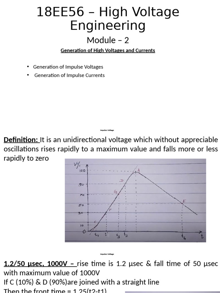 18EE56 - HVE Module2 PPT4 | PDF | Capacitor | Electrical Network