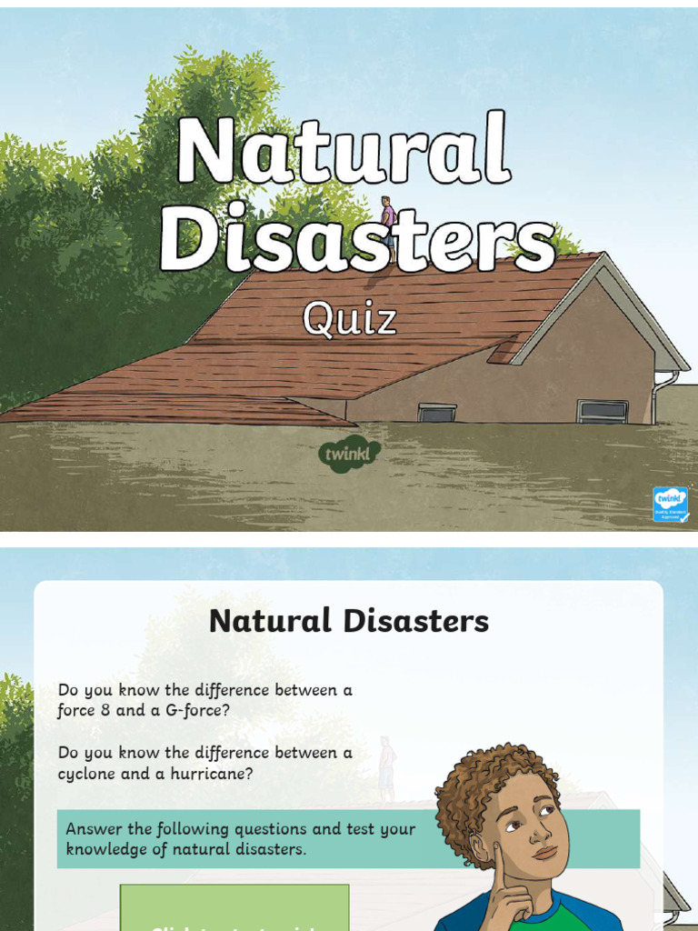 Natural Disasters Quiz PDF | PDF | Natural Disasters | Tropical Cyclones
