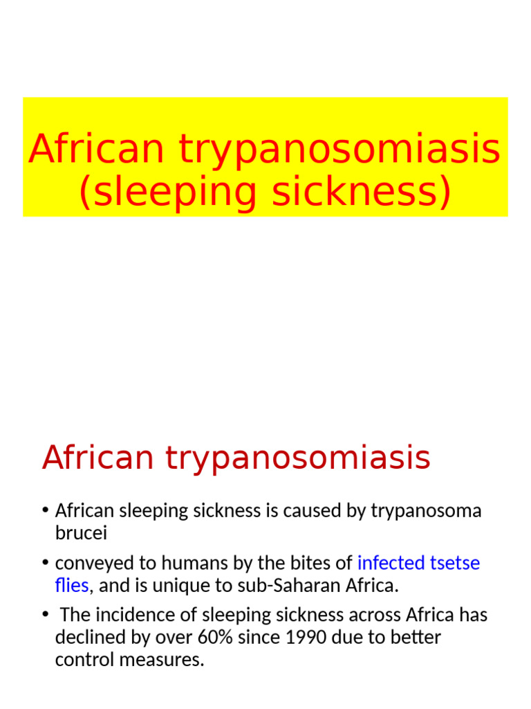 African Trypanosomiasis | PDF | Microbiology | Health Sciences