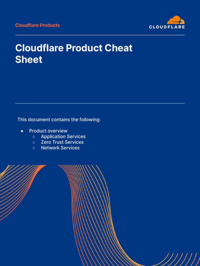 Cloudflare Product Cheat Sheet | PDF | Computer Network | Security