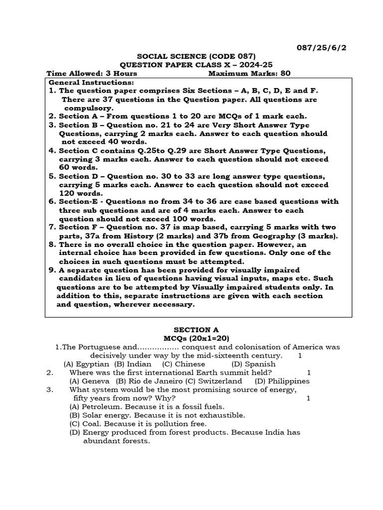 SST SQP (4) | PDF | Agriculture | Reason