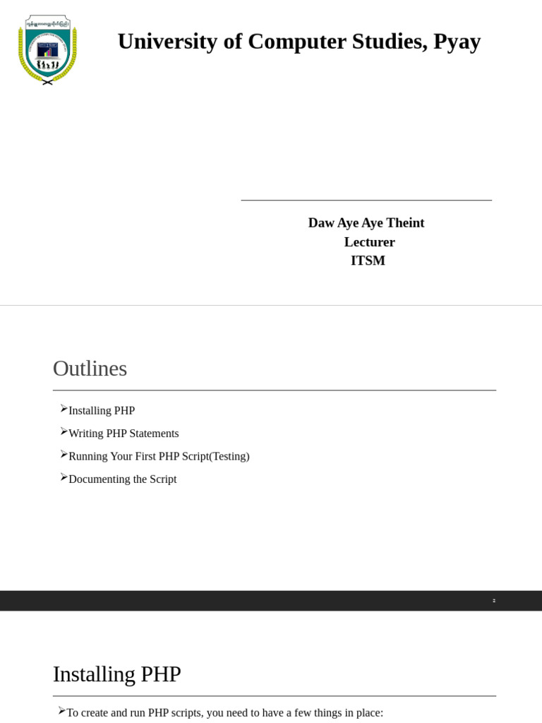 Chapter 2 | PDF | Php | Html