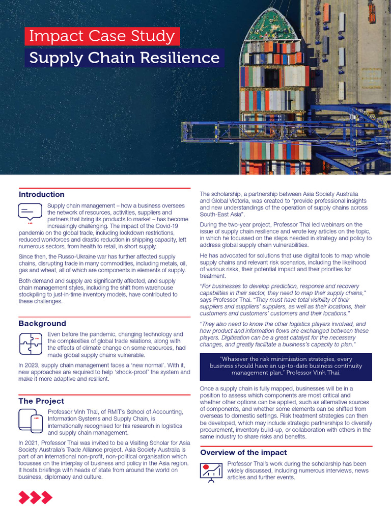 Supply Chain Resilience Case Study | PDF | Supply Chain | Supply Chain ...