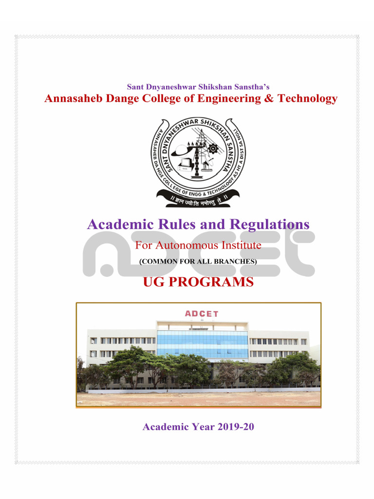 Rules Regulations | PDF | Engineering | Curriculum