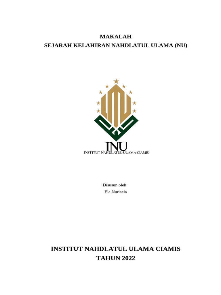Makalah Sejarah NU | PDF