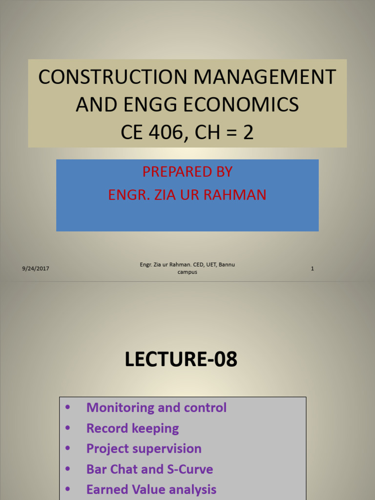 Week 8. Construction Management | PDF | Business | Economies