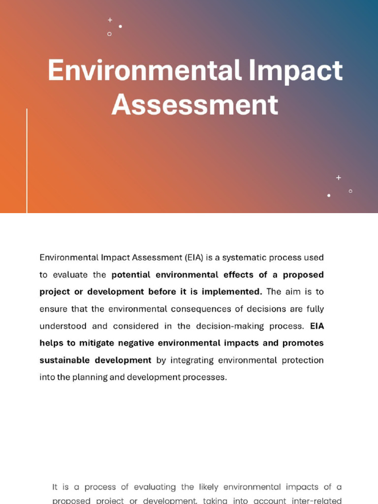 Environmental Impact Assessment | PDF