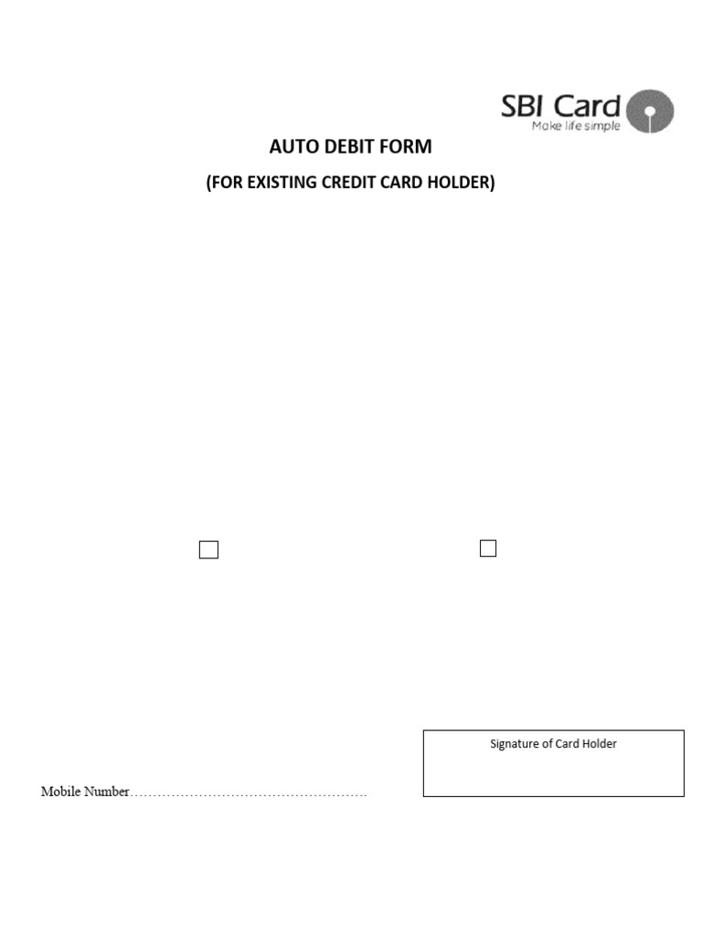 Auto Debit Enrollment Form For Karnataka Bank | PDF | Debit Card ...