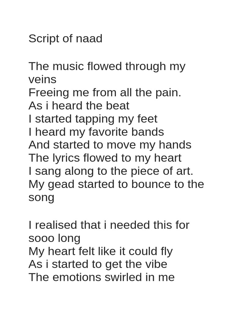 Script of Naad | PDF