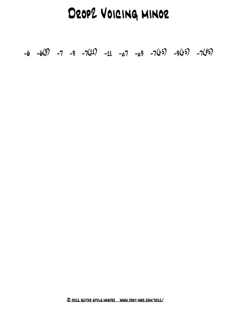 Drop 2 Voicing Minor | PDF | European Musical Instruments | Sound ...