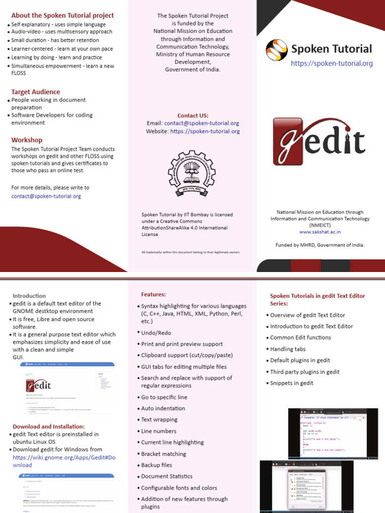 gedit-Text-Editor-Brochure-English | PDF | Software Engineering ...