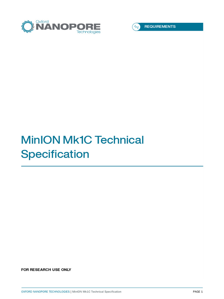 Minion mk1c Spec Requirements Document en 18 | PDF