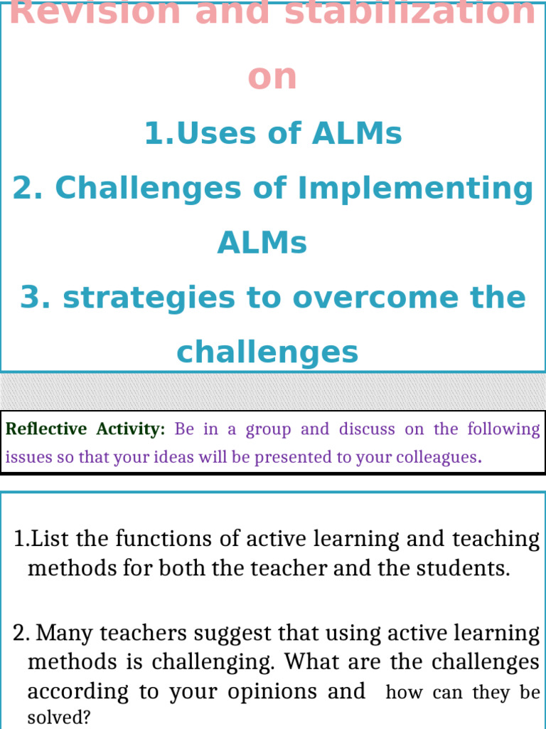 12 Challenges of Active Learning | PDF | Learning | Teachers