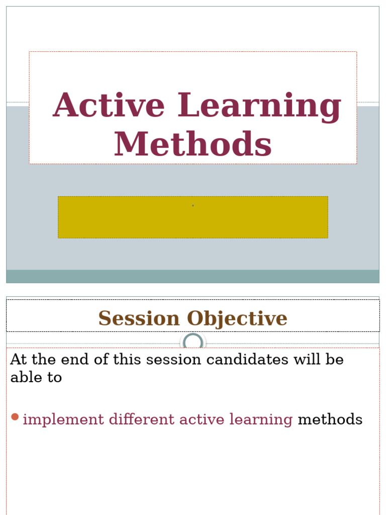11 PPT Active Learning S1314 | PDF | Learning | Teaching Method