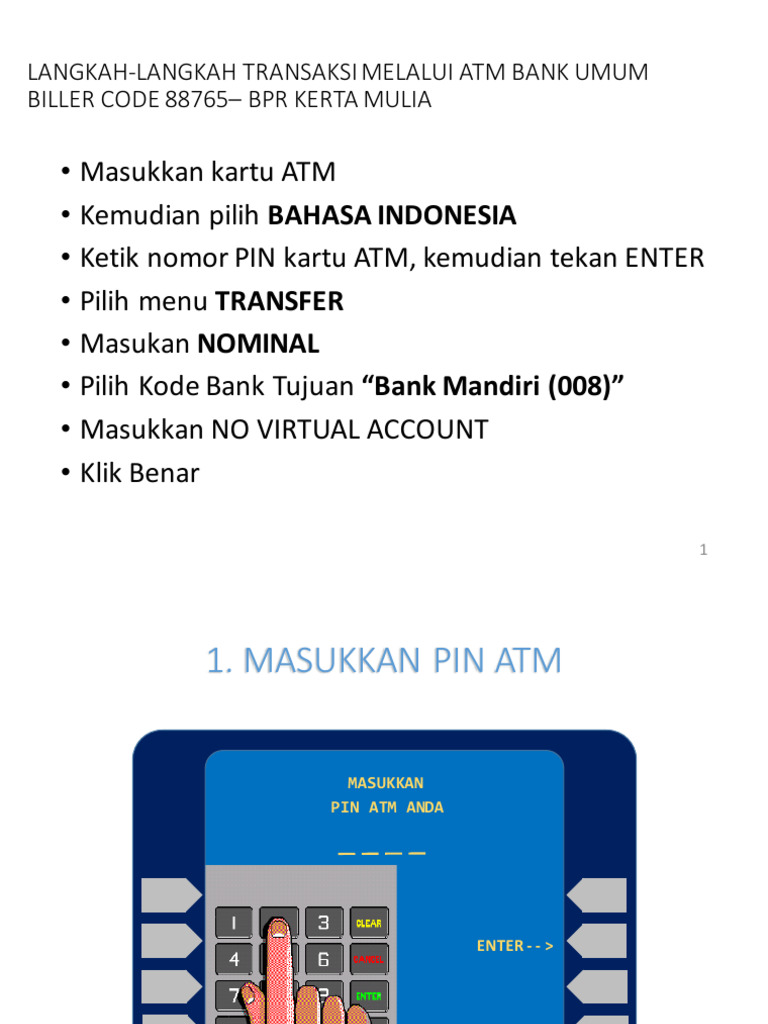 Panduan Transaksi ATM Bank Mandiri | PDF