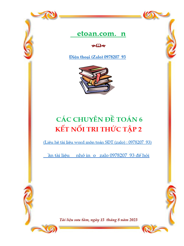 Chuyen Đề Toán 6 Kntt Tập 2 | PDF