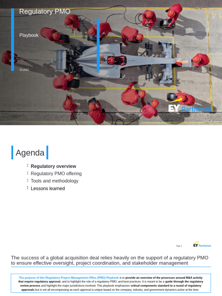 Regulatory PMO Playbook for M&A Success | PDF | Mergers And ...