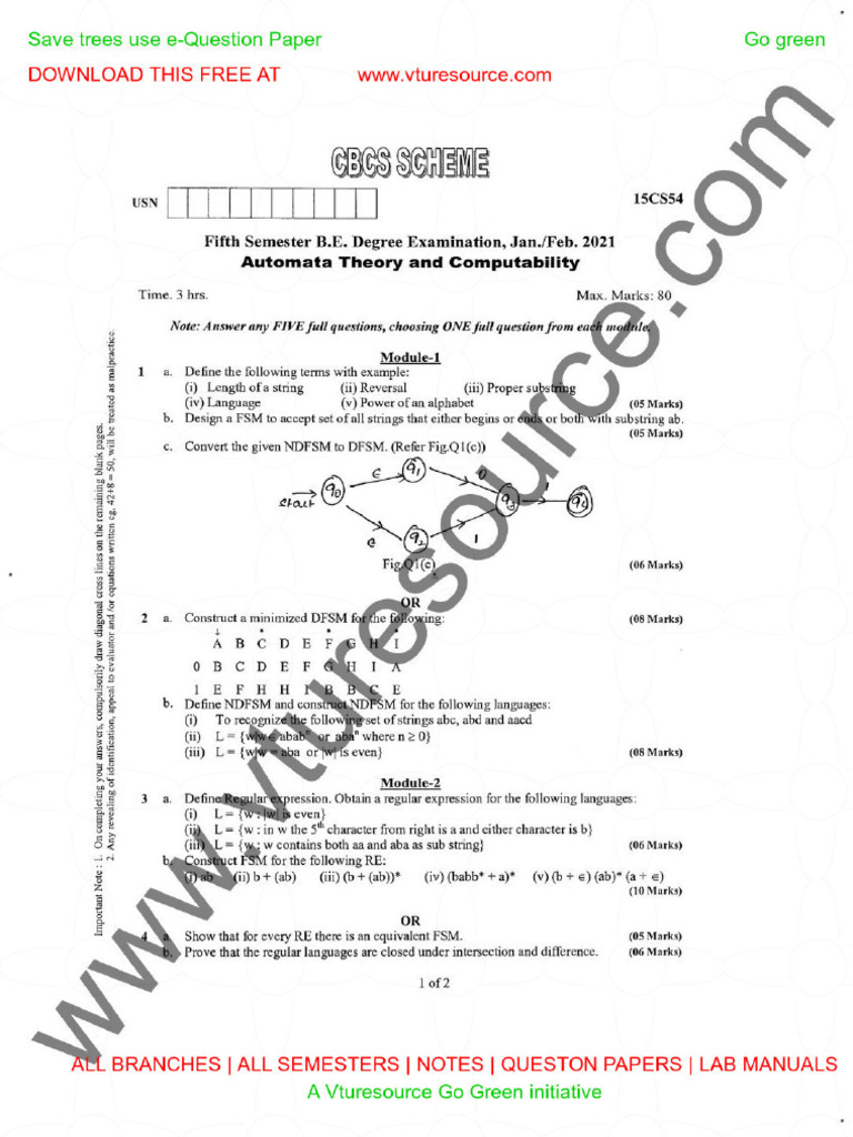 Old Modelpaper 3 | PDF