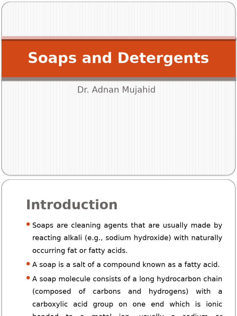 Soaps and Detergents | PDF | Surfactant | Detergent