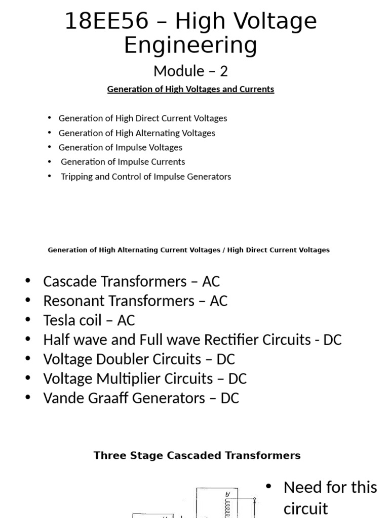 18EE56 - HVE - Module2 - PPT1 | PDF