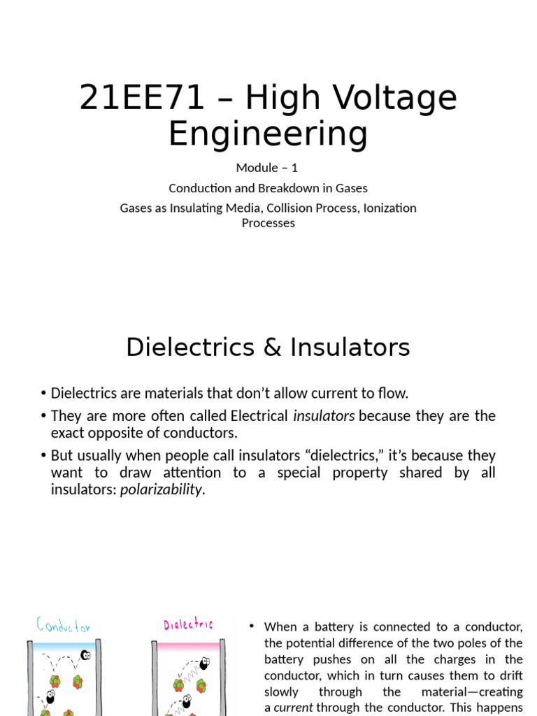 18EE56 - High Voltage Engineering - PPT1 | PDF