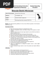 Sop For Microscope in Microbiology Laboratory | PDF | Microscope ...