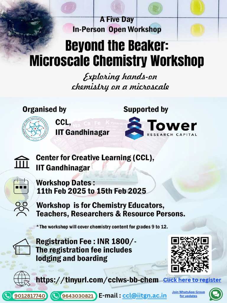 5-Day-Workshop at CCL IIT Gandhinagar-Beyond The Beaker Microscale Chemistry 11th Feb 2025 | PDF