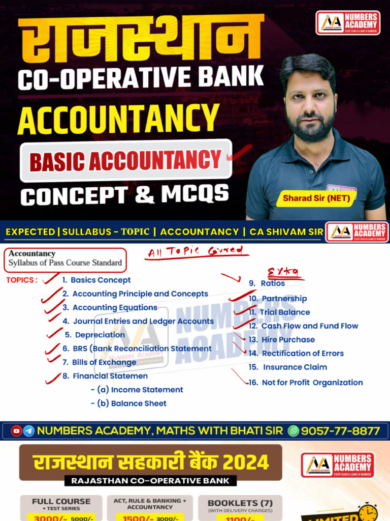 Basic Accountancy - 01 (RCB Revision Class) | PDF